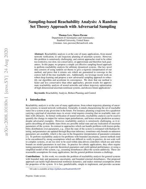 sampling based reachability analysis a random set theory approach with adversarial sampling