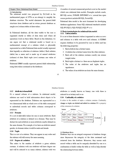 chapter 3 relational data model pdf relational database relational model