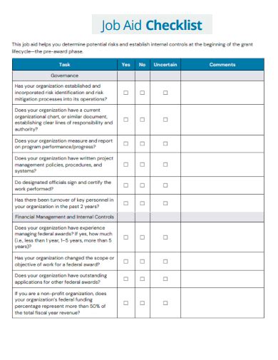 FREE 28 Job Aid Samples In PDF