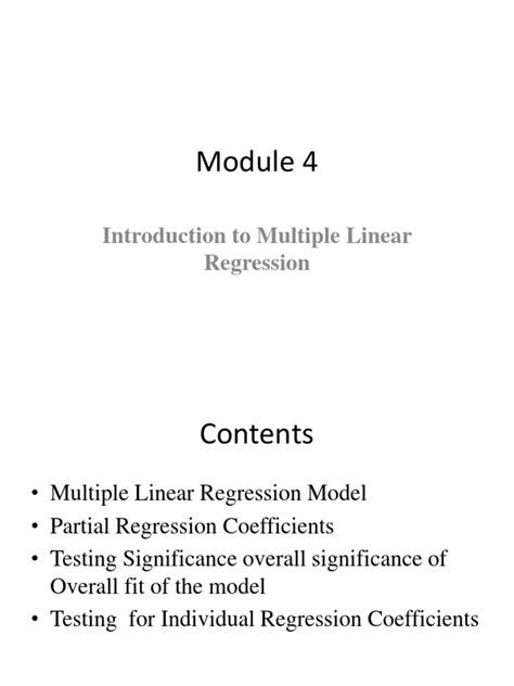 multiple linear regression pdf