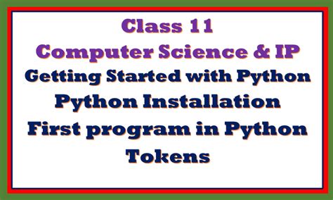 getting started with python