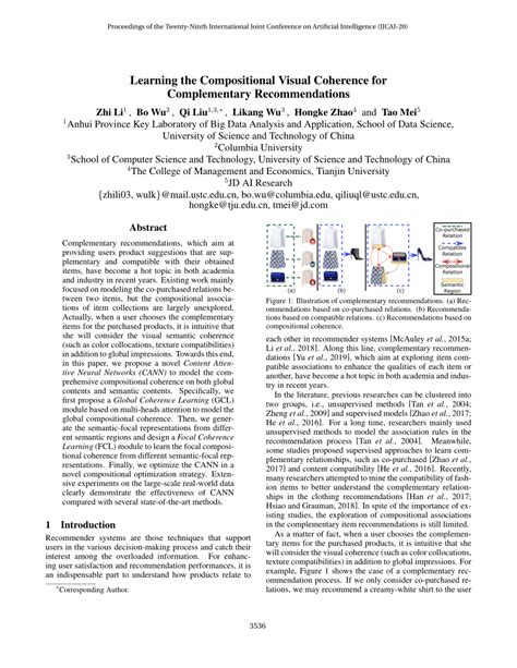 pdf learning the compositional visual coherence for complementary recommendations