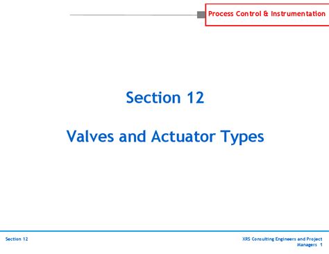 PPT P ID Instrumentation Control Valves Actuator Types 52