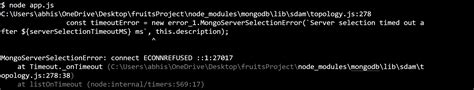 node js connection to the mongodb server using node js stack overflow