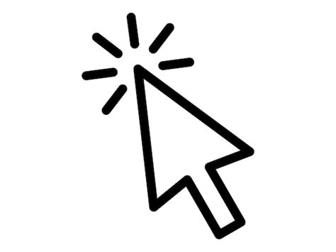 Pixel Mouse Cursor And Hand Pointer Clipart Image Isolated On White