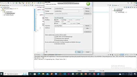 how to create class in java youtube