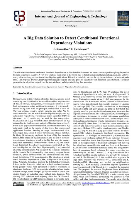 pdf a big data solution to detect conditional functional dependency violations