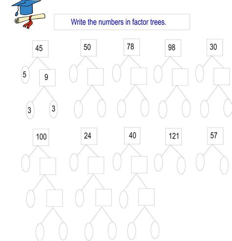 Factor Tree Worksheets