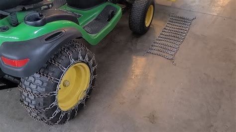 Install Tire Chain Garden Tractor YouTube