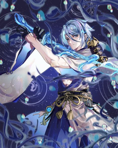 Kamisato Ayato Genshin Impact Image By Bw Zerochan Anime Image Board