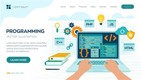 programming coding concept 1268448 vector art at vecteezy