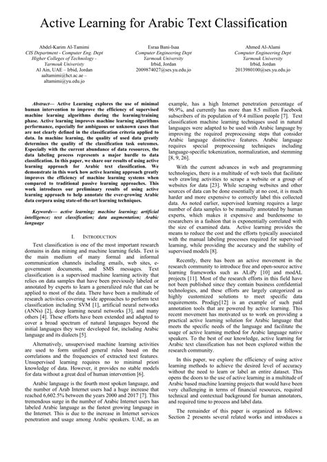pdf active learning for arabic text classification