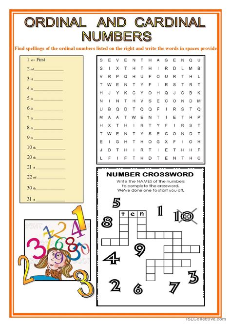 ORDINAL AND CARDINAL NUMBERS English ESL Worksheets Pdf Doc
