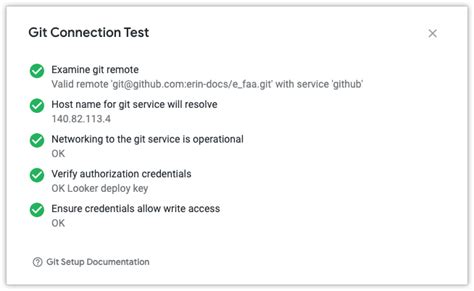 Setting Up And Testing A Git Connection Looker Google Cloud