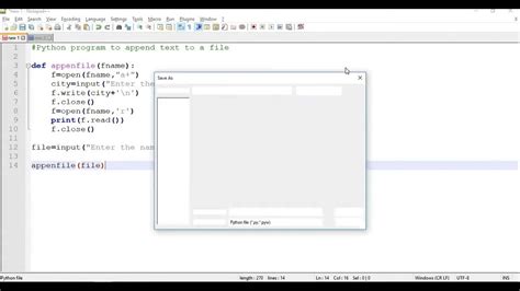 Python Program To Append Text To A File And Display The Text Youtube