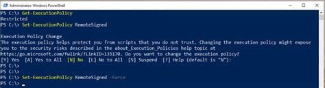 set executionpolicy for managing powershell execution policies