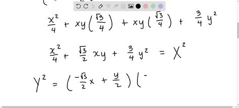 solved the conic sections whose equations are given in the x y plane are rotated clockwise by