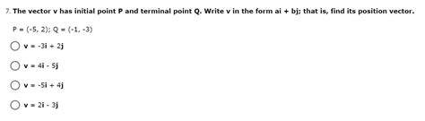 solved 7 the vector v has initial point p and terminal
