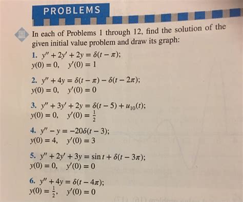 solved in each of problems 1 through 12 find the solution