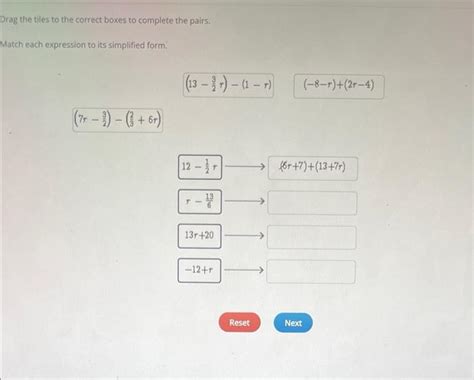 solved drag the tiles to the correct boxes to complete the