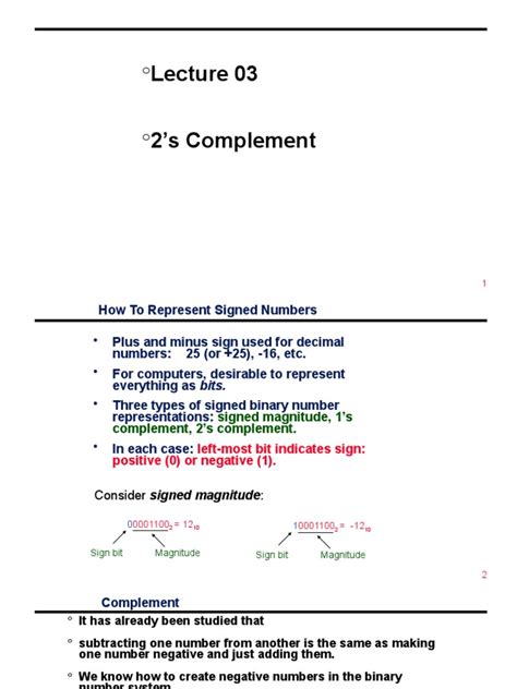 understanding how 2 s complement representation enables easy binary addition and subtraction
