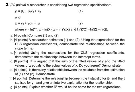 solved 3 30 points a researcher is considering two