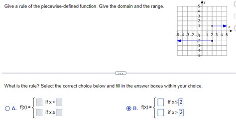 solved give a rule of the piecewise defined function give