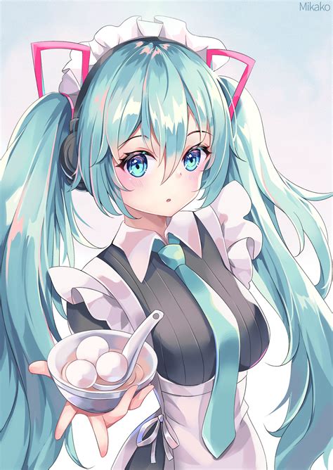 Mikako Hatsune Miku Vocaloid Highres 1girl Alternate Costume Black Shirt Blue Eyes Blue