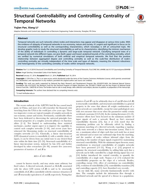 pdf structural controllability and controlling centrality of temporal networks