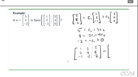 vector equations span youtube
