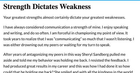How To Write Strengths And Weaknesses