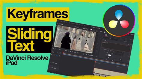 How To Use KEYFRAMES To Create Sliding Text DaVinci Resolve IPad