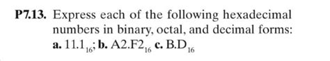 solved p7 13 express each of the following hexadecimal
