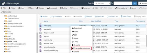 How To Change Permissions Chmod Of A File Using CPanel HosterPK