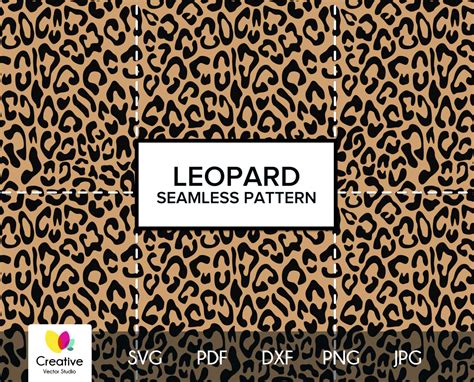 Leopard Skin Seamless Pattern SVG PNG DXF Creative Vector Studio