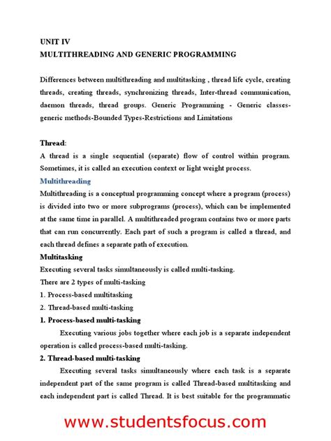 unit4 2017 regulation pdf process computing thread computing