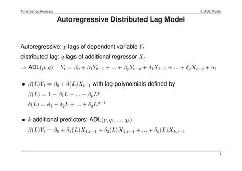 autoregressive distributed lag model