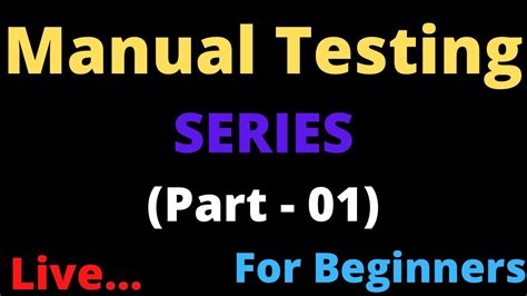 manual testing for beginners part 01 manual testing live youtube