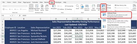 Freeze Rows And Columns In Excel With Examples