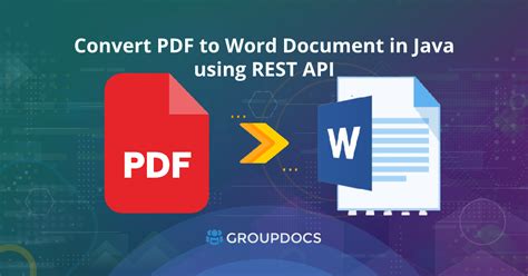 convert pdf to word document in java using rest api