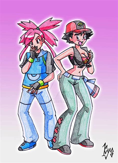 Head Swap Ash And Flannery By Kyo Domesticfucker On Deviantart