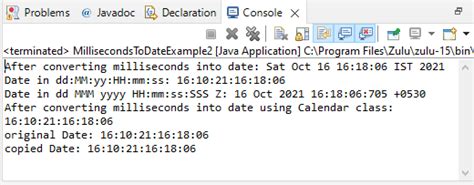 Convert Milliseconds To Date In Java Javatpoint