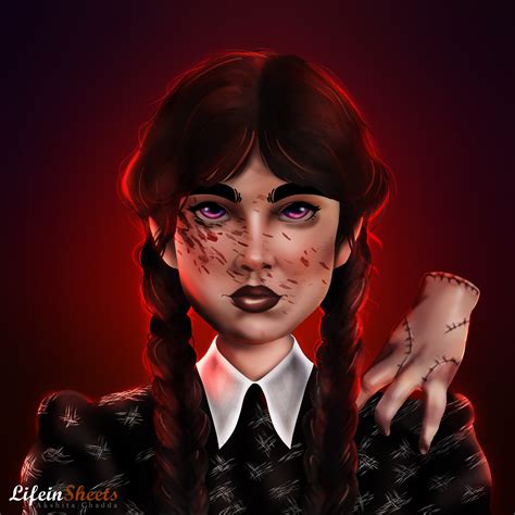 Artstation Wednesday Addams
