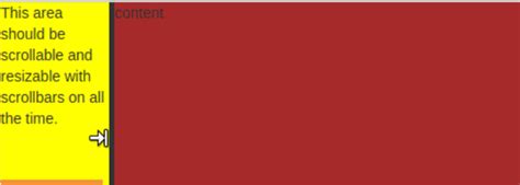 javascript scrollable and div with resizable from west side stack overflow