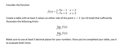 solved consider the function f x {−5x−1−7x 2x