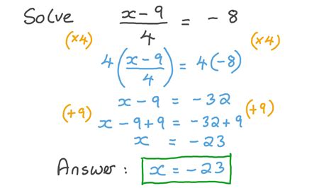 question video solving one variable equations nagwa