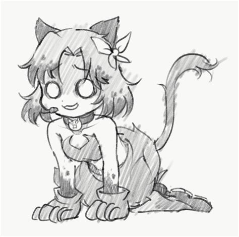 Fan Made Crazed Moneko Rough Drawing 狂乱のもねこ イラスト From Twitter Rbattlecats