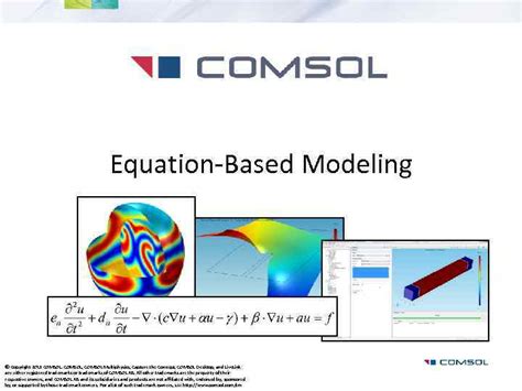 equation based modeling copyright 2013 comsol comsol multiphysics