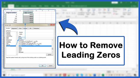 how to remove leading zeros in excel remove leading zeros in excel youtube