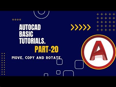AutoCAD Basic Tutorials Part 20 Move Copy And Rotate YouTube
